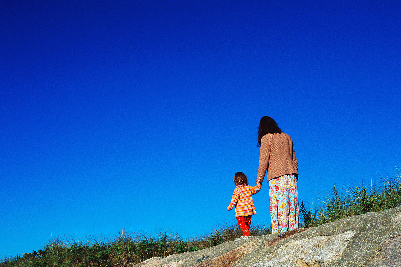 Mother Walking with Child | 5 Minutes for Faith